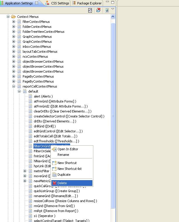 KB30940: How to remove `Filter On` and `Filter on Selections` options ...