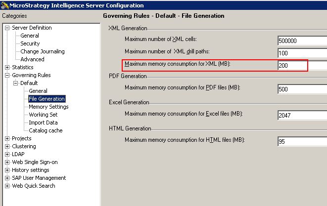 KB43535: User request is completed. (MicroStrategy Intelligence Server cannot handle your ...
