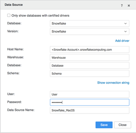 KB484323: How to connect to Snowflake with the MicroStrategy Bundled Driver