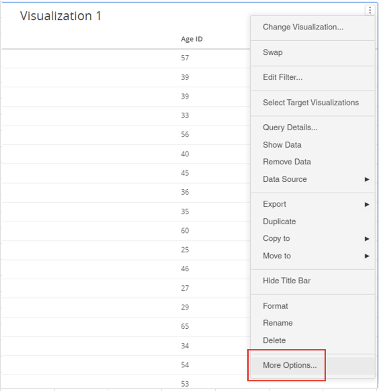 KB485994: "More options" on each Dossier Visualization