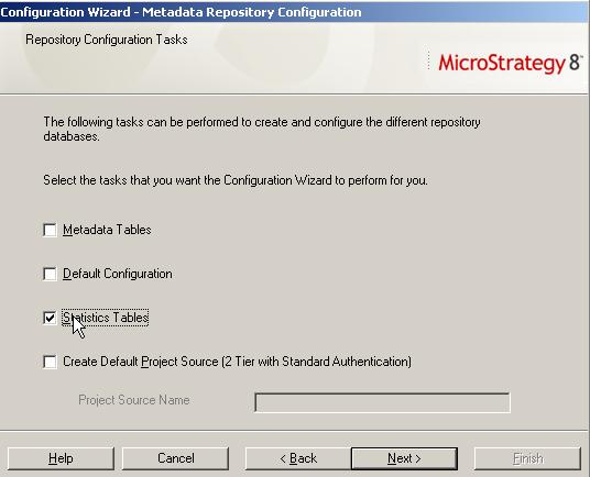 KB31868: How to create Statistics Tables in MicroStrategy 9.x
