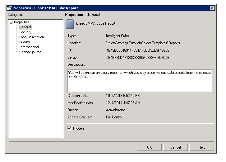 KB441236: MTDI Intelligent Cubes are set to hidden from default in Microstrategy 10.x