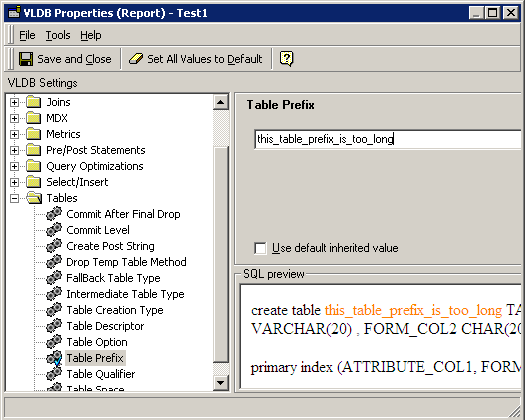 KB20671: 'ORA-00972: identifier is too long' error appears when executing a report against an ...