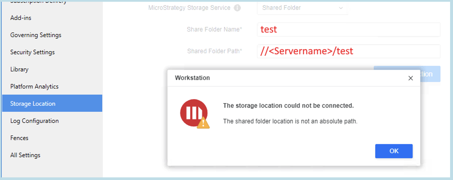 Kb486021 When Using A Windows Shared Folder With Microstrategy Storage Service The User Gets An