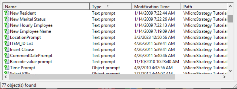 How to search for all freeform SQL reports which contains text prompt