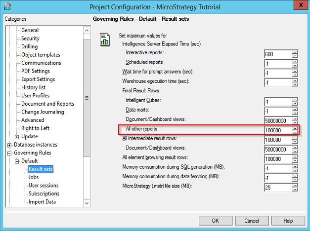 KB3969: How does the Project Governing setting: 'Set maximum value for final result rows' work ...