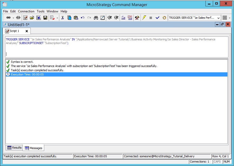 KB14845: How to trigger a MicroStrategy Narrowcast Server services via MicroStrategy ...