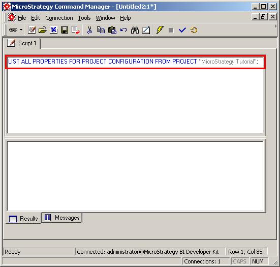 KB13380: How to create a list of Project Configuration Settings using MicroStrategy Command ...