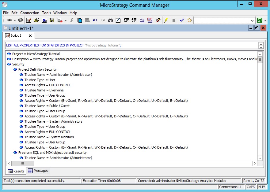 KB13380: How to create a list of Project Configuration Settings using MicroStrategy Command ...