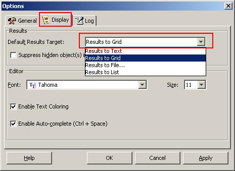 KB31344: How to change the default type of results target in MicroStrategy Command Manager 9.x