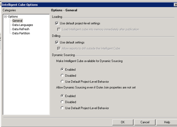 KB313511: How to enable Dynamic Sourcing for an individual Intelligent Cube in MicroStrategy 10.