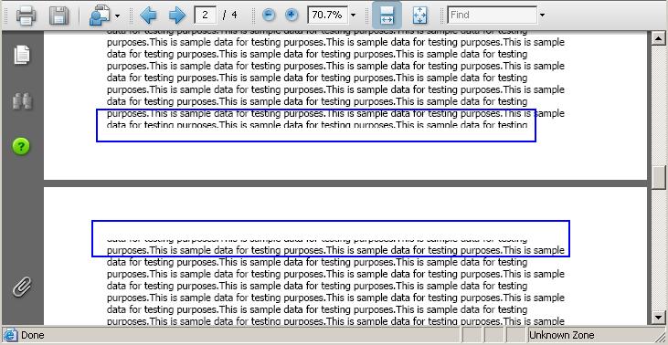 Kb18738 If The Contents Of A Textbox Span Multiple Pages The Last Line And First Line Of 