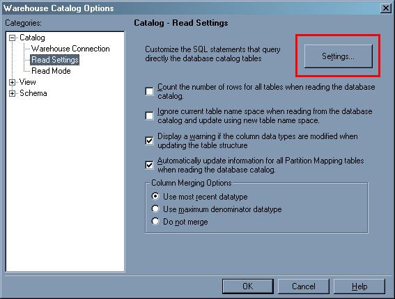 KB16795: 'The warehouse catalog SQL contains a template string ...