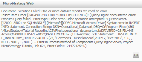 KB221608: "Document Execution Failed: One or more dataset reports returned an error. Syntax ...