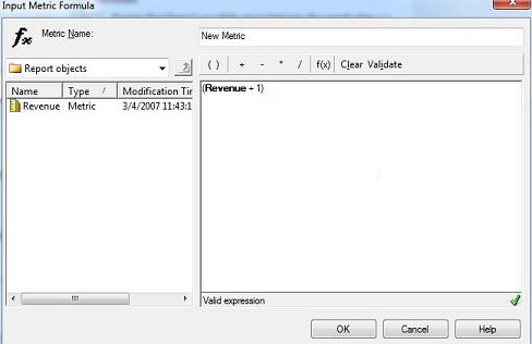 KB42430: "The editing of a metric that does not require SQL execution ...