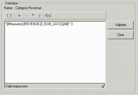 KB16057: How to create customized metric expressions for MDX Cube data sources in MicroStrategy ...