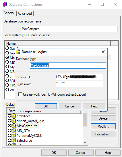 KB484131: How to connect to Ali MaxCompute