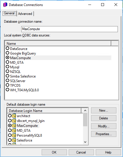 KB484131: How to connect to Ali MaxCompute