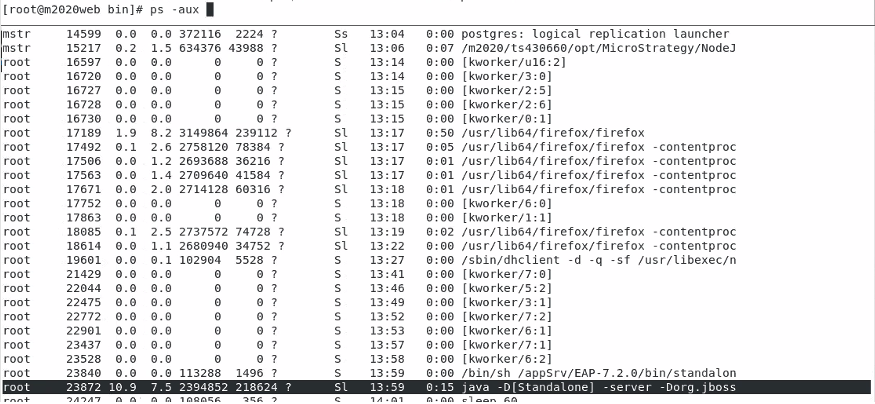 KB484614: How to set the CPU affinity for MicroStrategy Web JSP in Linux