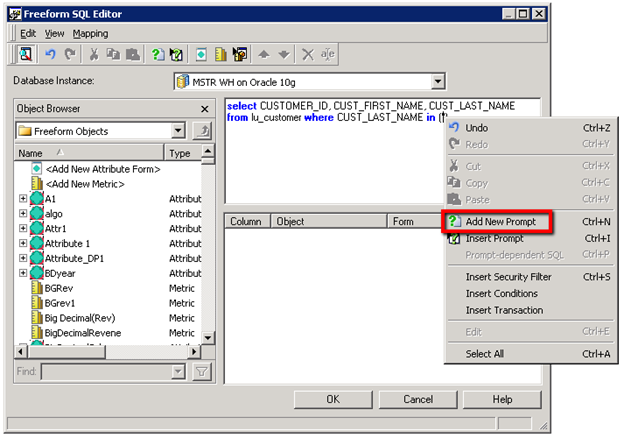 Kb483609 Freeform Sql That Contains Text Prompt Parameterized Vs Non Parameterized