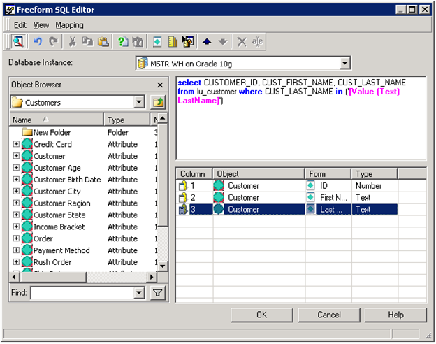 Kb483609 Freeform Sql That Contains Text Prompt Parameterized Vs Non Parameterized