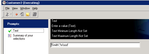 KB483609: FreeForm SQL that contains text Prompt: Parameterized vs non-Parameterized