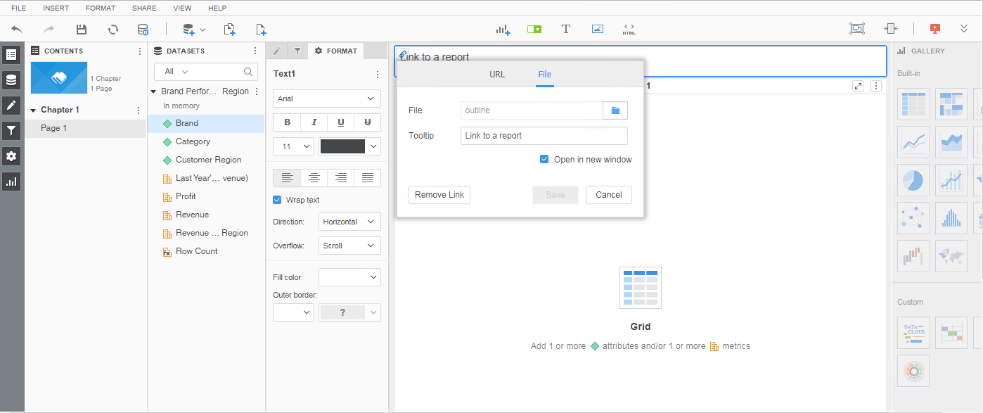 New Feature: Add Direct Links when Using Dossier in MicroStrategy 10.11