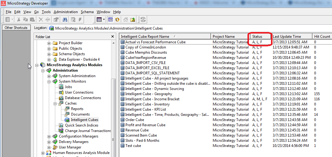 KB224157: How to Get the Intelligent Cube Status Using MicroStrategy Web SDK