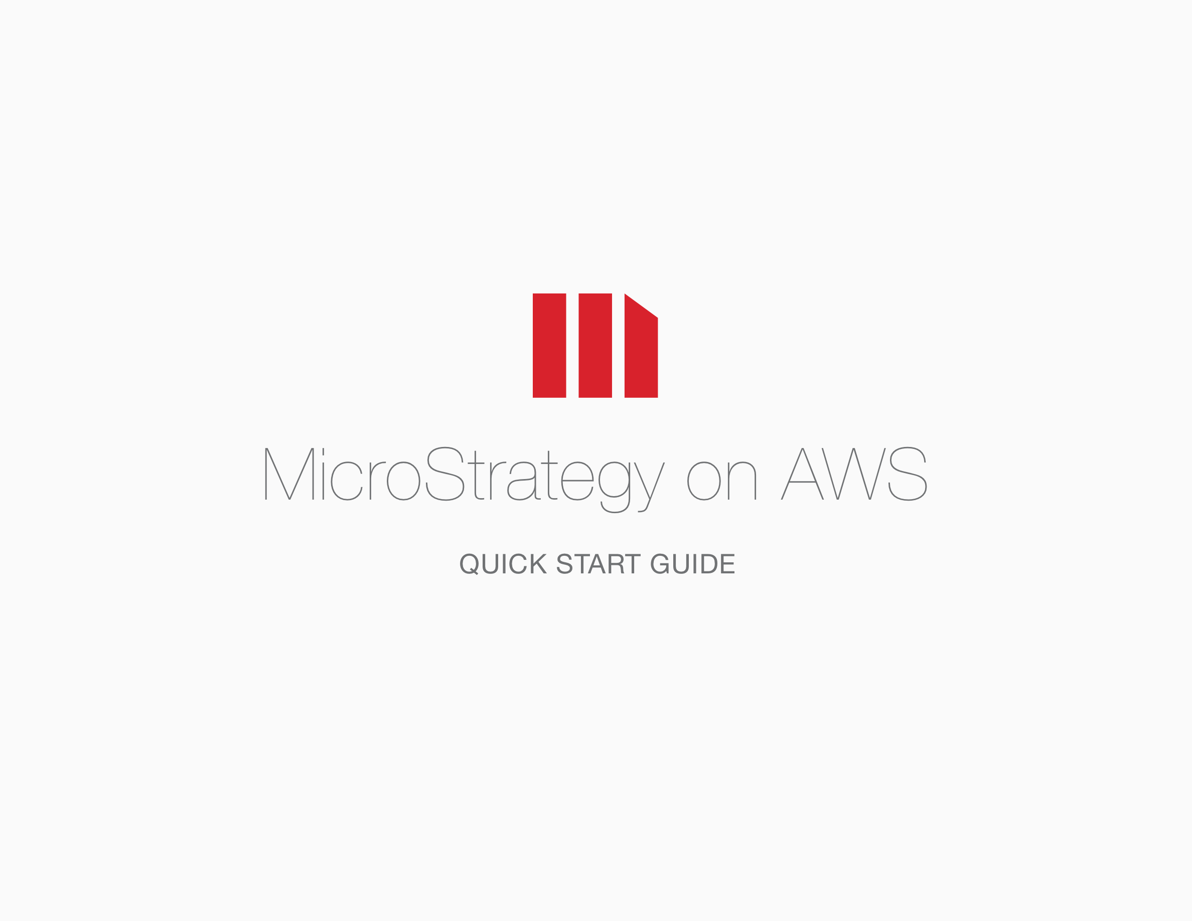 MicroStrategy on AWS Quick Start
