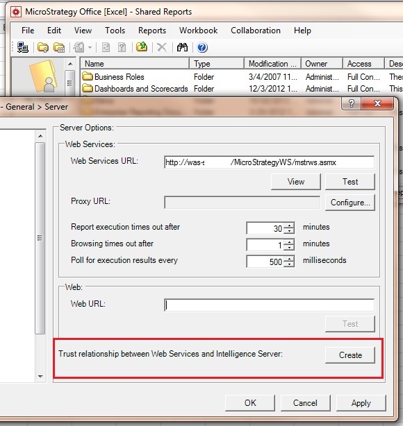 KB41359: How to configure Trusted Authentication for MicroStrategy Office