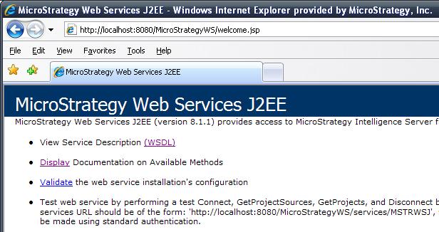 KB31530: How to configure MicroStrategy Web Services for use with MicroStrategy Office.
