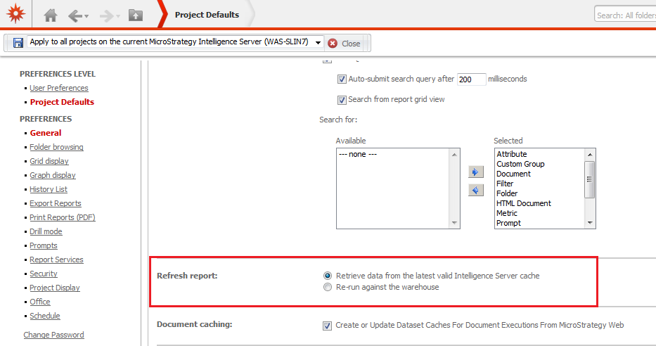 KB263918: How to Refresh a Report or Report Services Document Using the MicroStrategy Web SDK