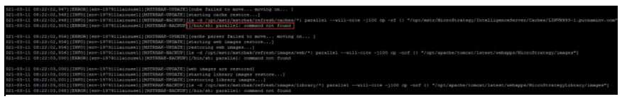 KB485010: How to troubleshoot MicroStrategy Backup and Restore