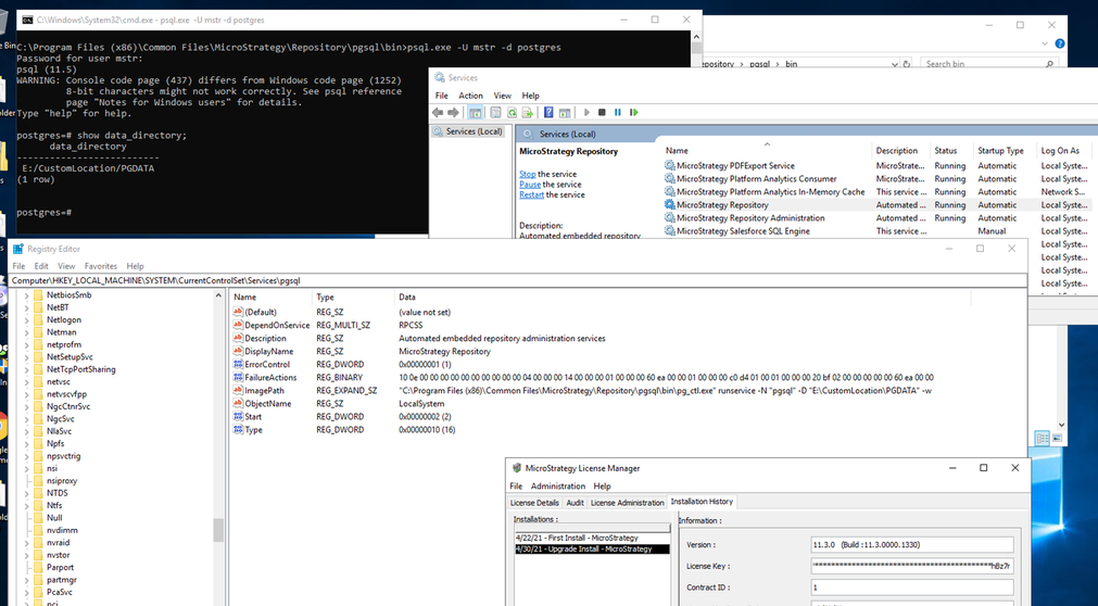 KB485018: How to move PGDATA to a custom location and upgrade the installation on Windows
