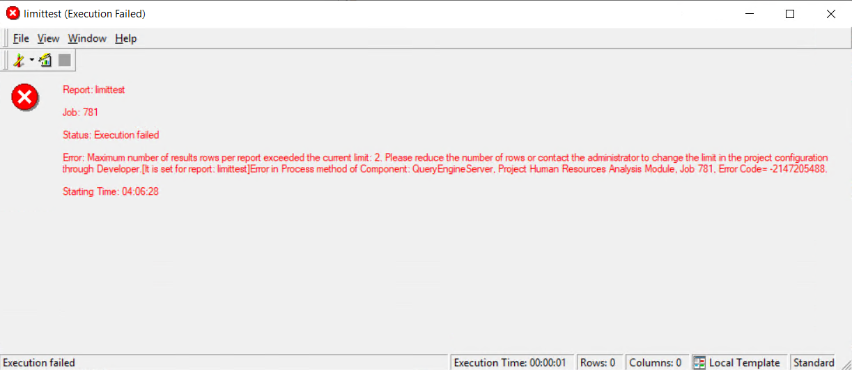 KB3822: How to set the results set row limit for MicroStrategy SQL Generation Engine