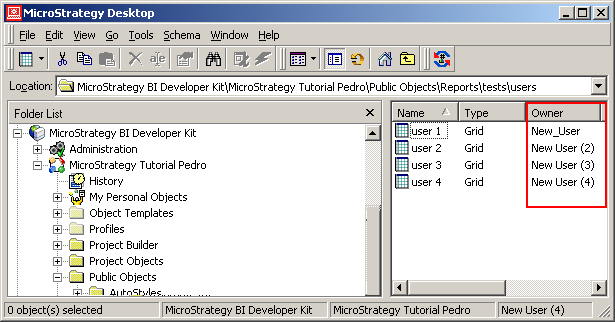 KB17408: How to take ownership of multiple objects in MicroStrategy Developer 9.x and newer
