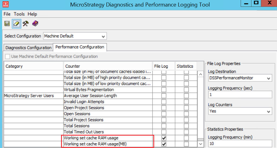 KB484288: Performance counter name changes in MicroStrategy Diagnostics and Performance Logging ...