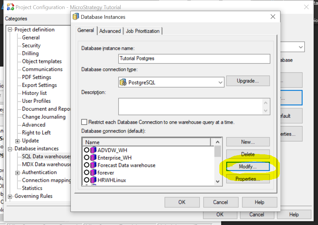 How to configure the Express Tutorial Project in MicroStrategy 2020 and above