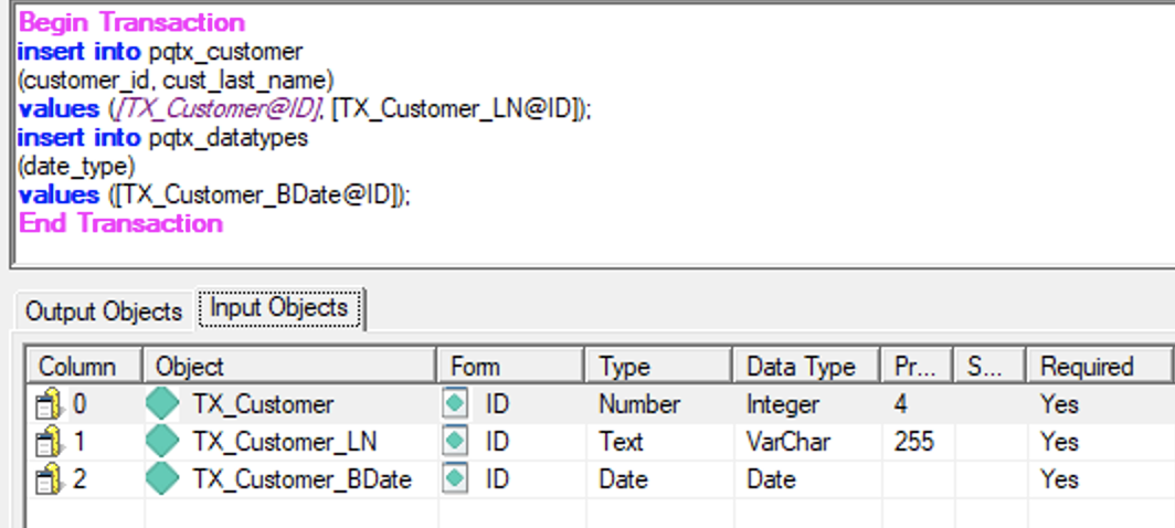Transaction report with multiple statements failed with error "Execute Parameterized Query failed"