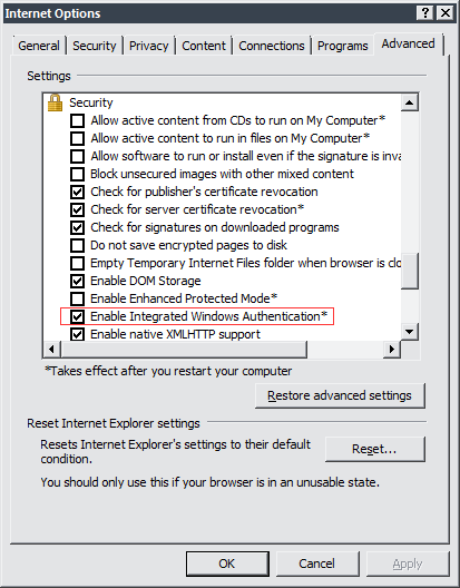 KB33291: How to configure Internet Explorer, Firefox, and Chrome for Integrated Authentication ...