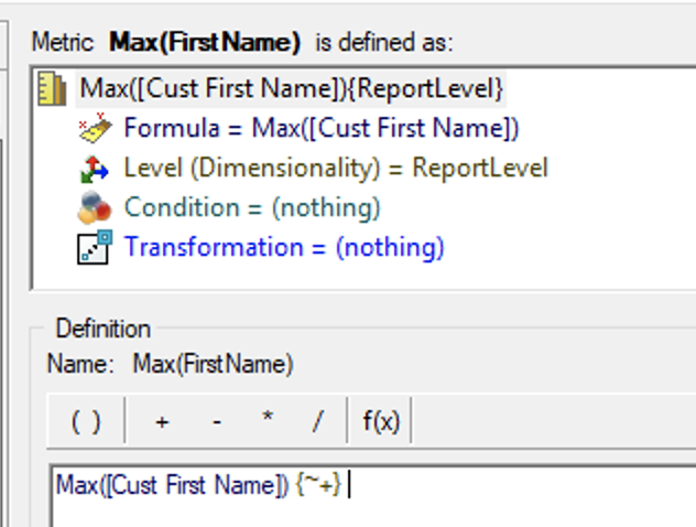 Report With Metric Using A Case Function And A Like Operator Fail After Upgrading To