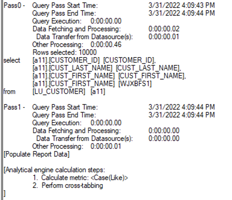 Report With Metric Using A Case Function And A Like Operator Fail After Upgrading To