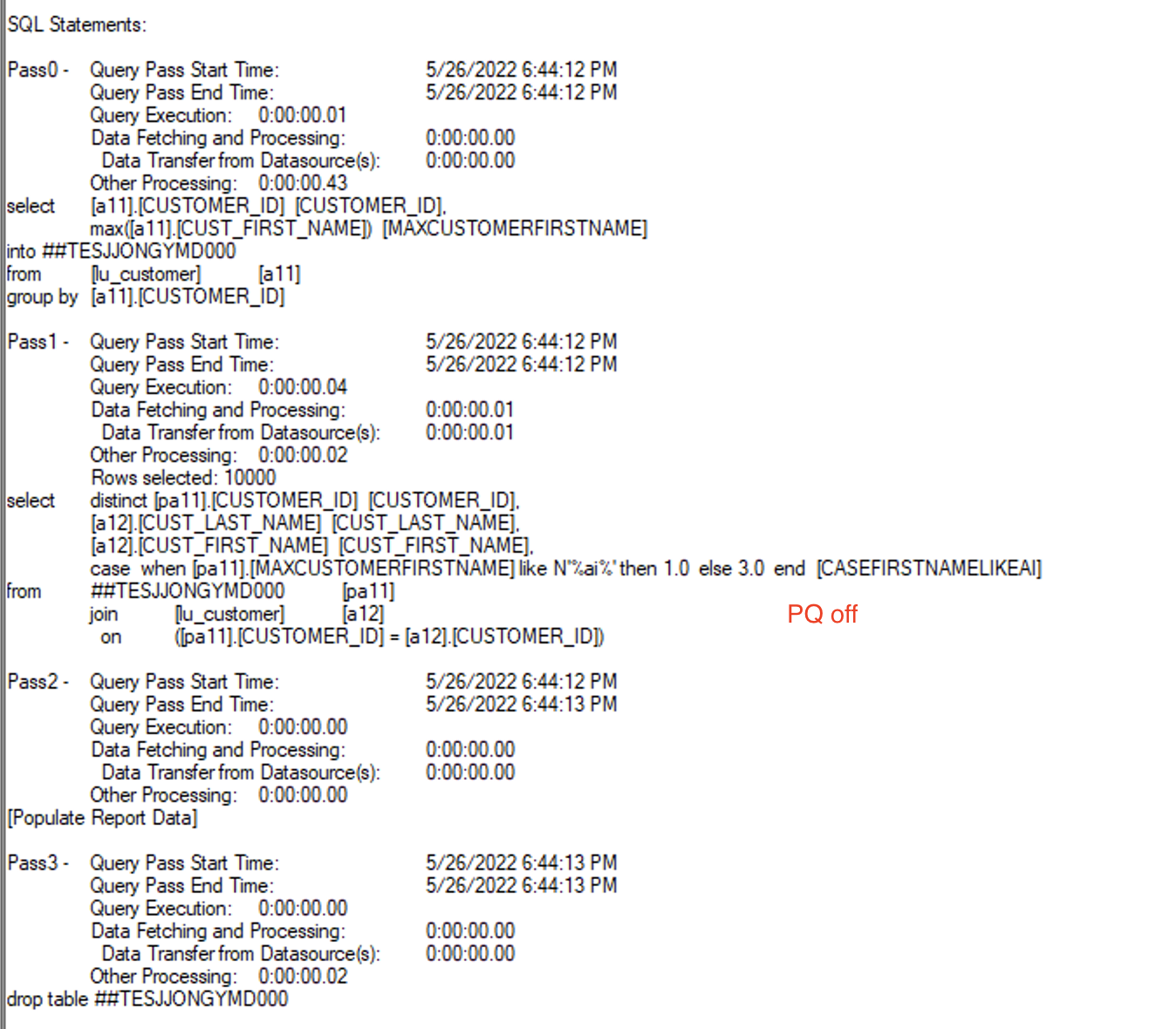 Report With Metric Using A Case Function And A Like Operator Fail After Upgrading To