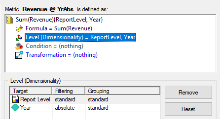 KB440683: Starting in MicroStrategy 10.9, level metrics will have the ...