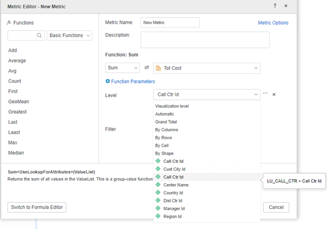 KB484110: Metric qualification filter defined on an attribute in ...