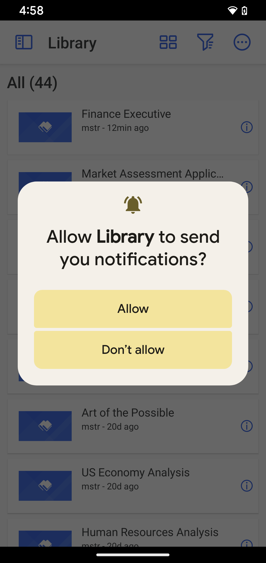 Kb485611 Android System Notification Permission Dialog Displays On Android 13 For Microstrategy 