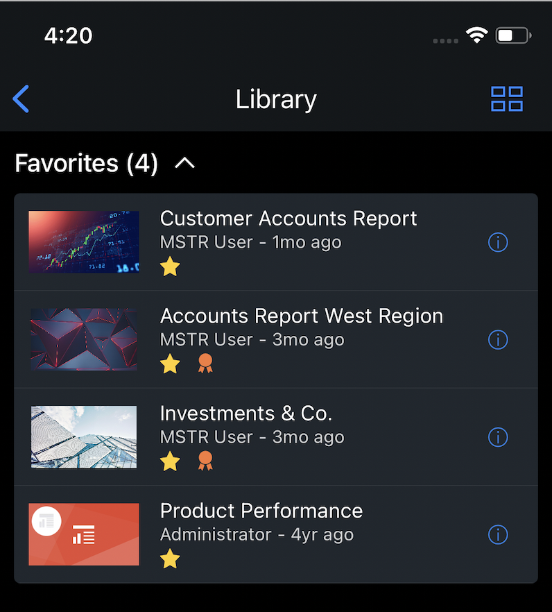 KB484929: MicroStrategy Mobile versus Library Mobile