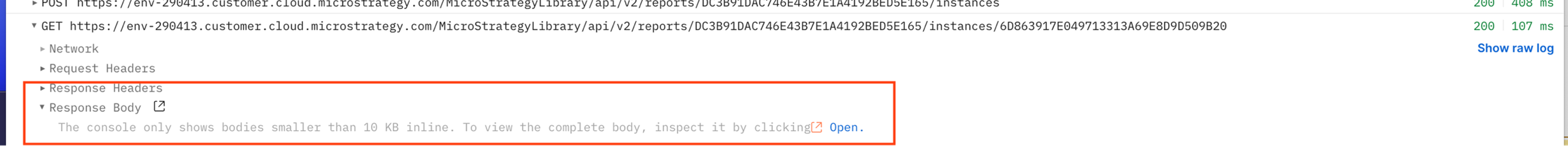 KB485553: Use the MicroStrategy REST API and Postman to Get Report Results