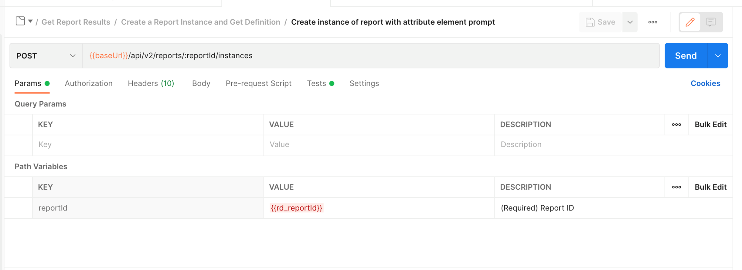 KB485553: Use the MicroStrategy REST API and Postman to Get Report Results