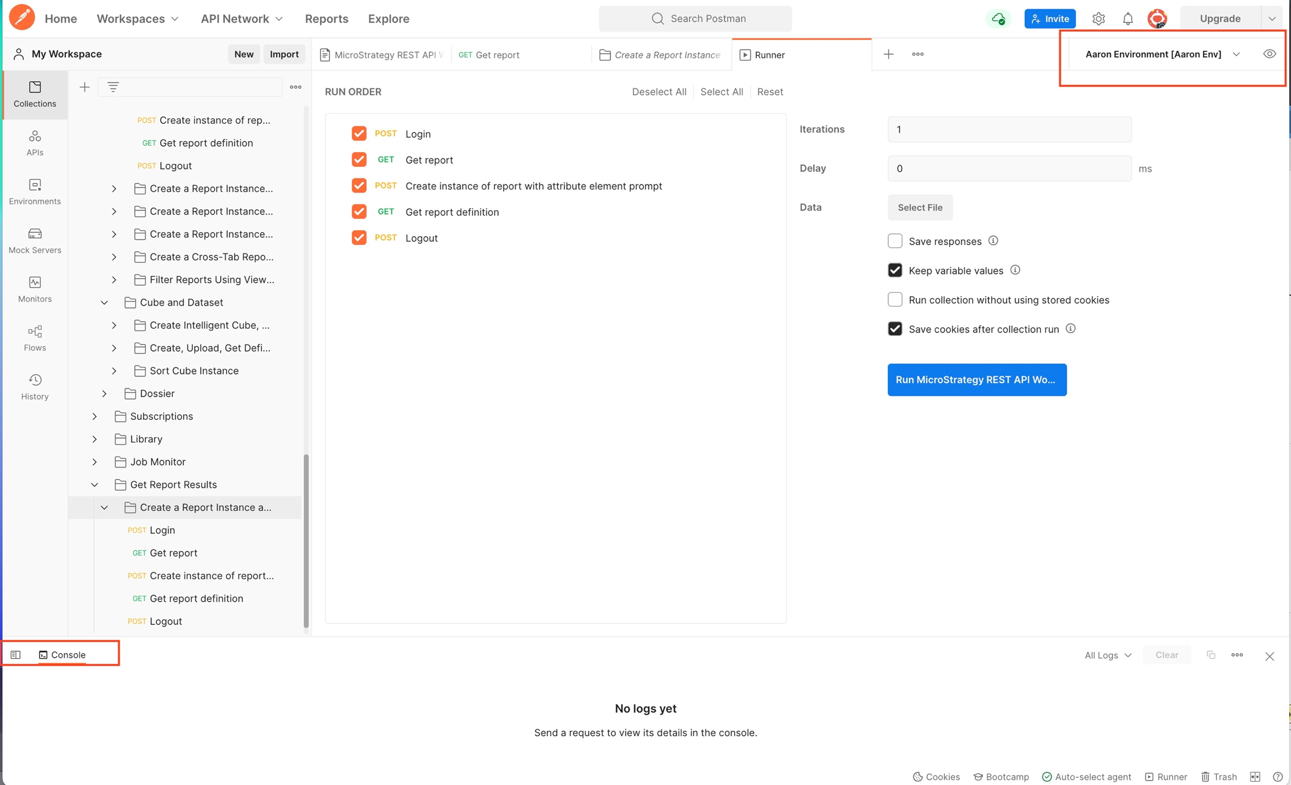 KB485553: Use the MicroStrategy REST API and Postman to Get Report Results